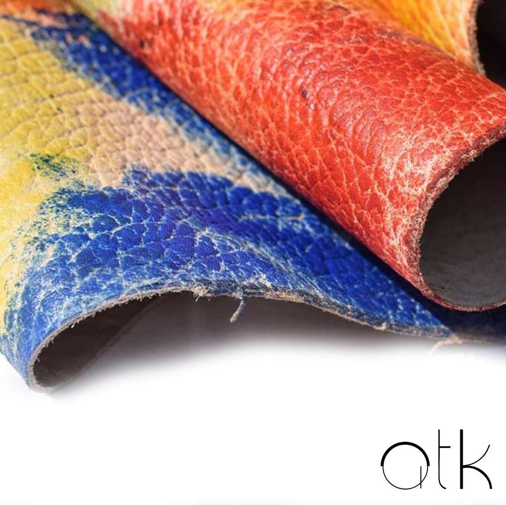 Colorful Motley Cow Crust Leather | Akram Tannery Kasur