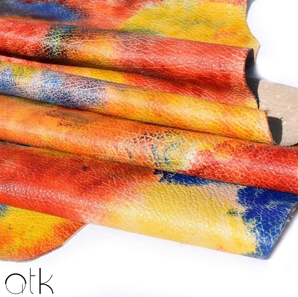 Colorful Motley Cow Crust Leather | Akram Tannery Kasur