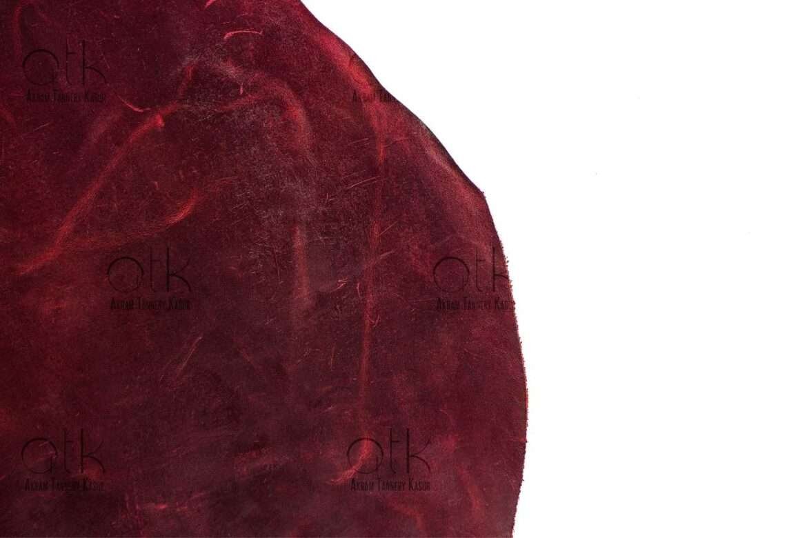 Red Wine Pull Up Leather for Luxury Bags & Cases
